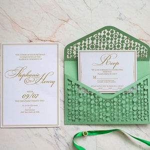 Wedding Invite Envelope Template SVG, Beads Pattern 5x7 Pocket Envelope ...