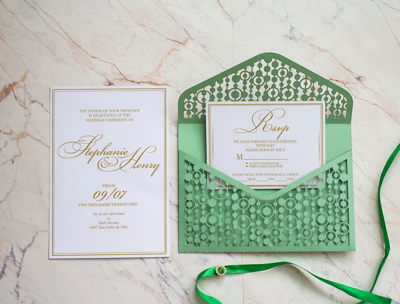 Wedding Invite Envelope Template SVG Beads Pattern 5x7 Pocket - Etsy