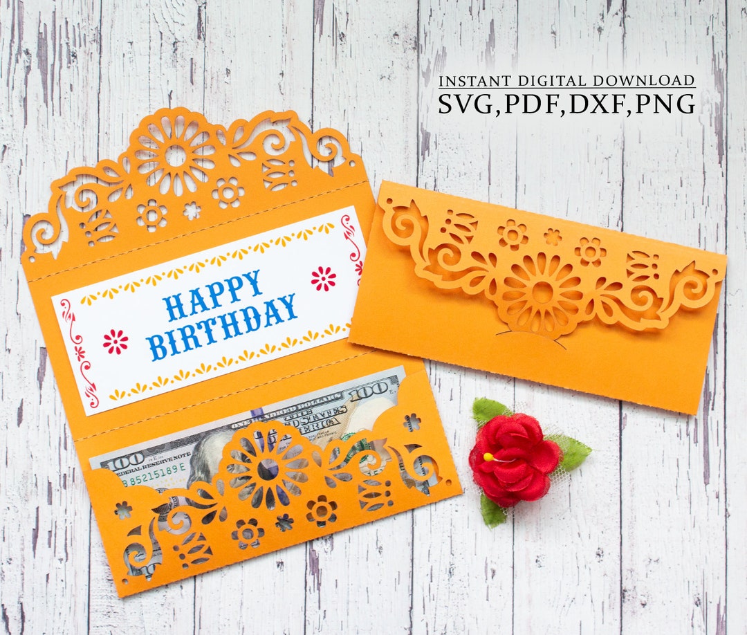 Money Cash Envelope Svg, Mexican Gift Thanksgiving Envelope Template ...