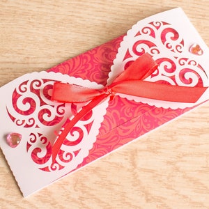 Money Envelope Template, Wedding Gift Envelope Svg, Heart Cash Envelope ...