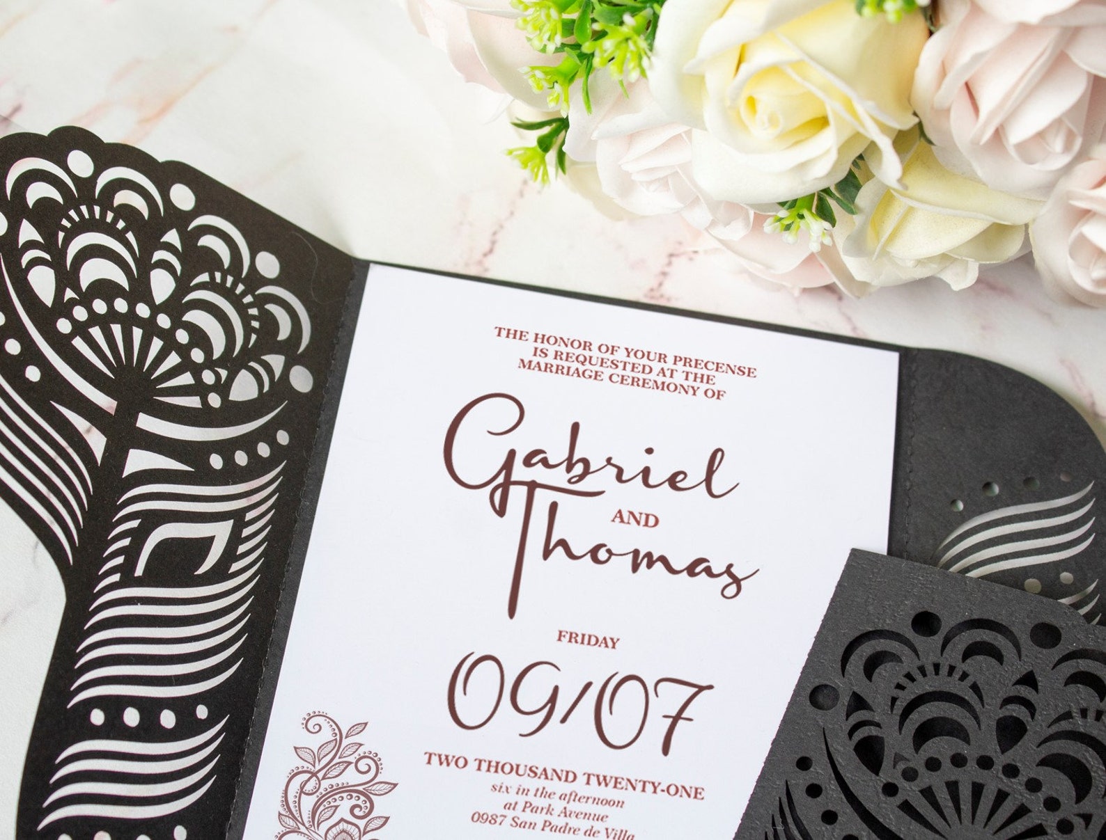 Wedding Invitation Svg Wedding Envelope Template Laser - Etsy