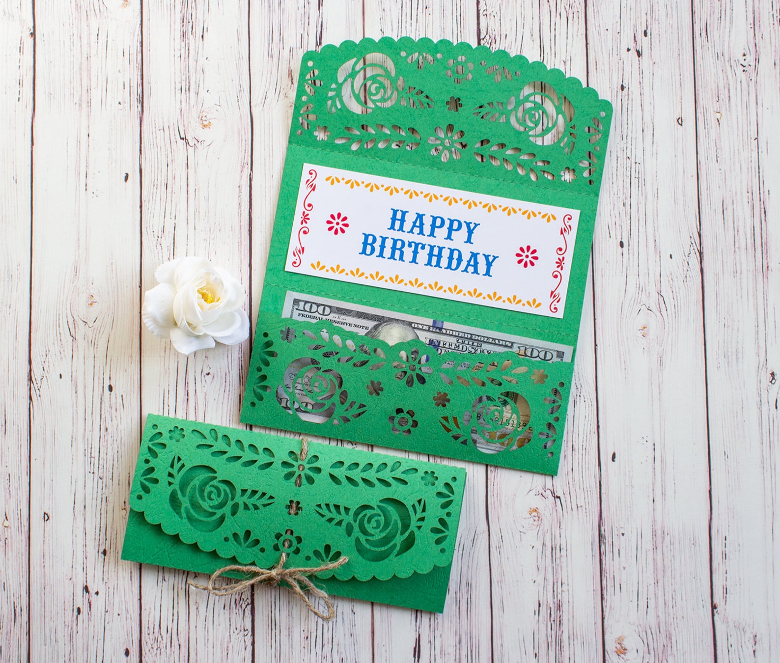 Roses Money Envelope Template Svg, Wedding Mexican Fiesta Gift ...