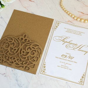 Wedding Pocket Invitation Template SVG, Pocket Envelope Template 5x7 ...