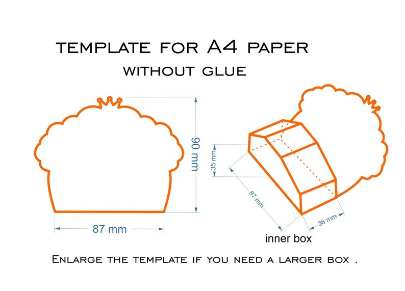 Gift Box Template Crown Box Svg Wedding Heart Box Template - Etsy