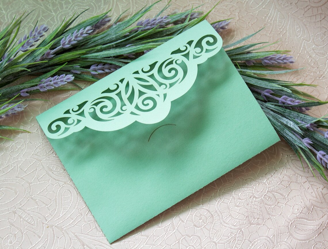 Lace Invitation Template 5x7 Wedding Trifold Invitation Svg - Etsy