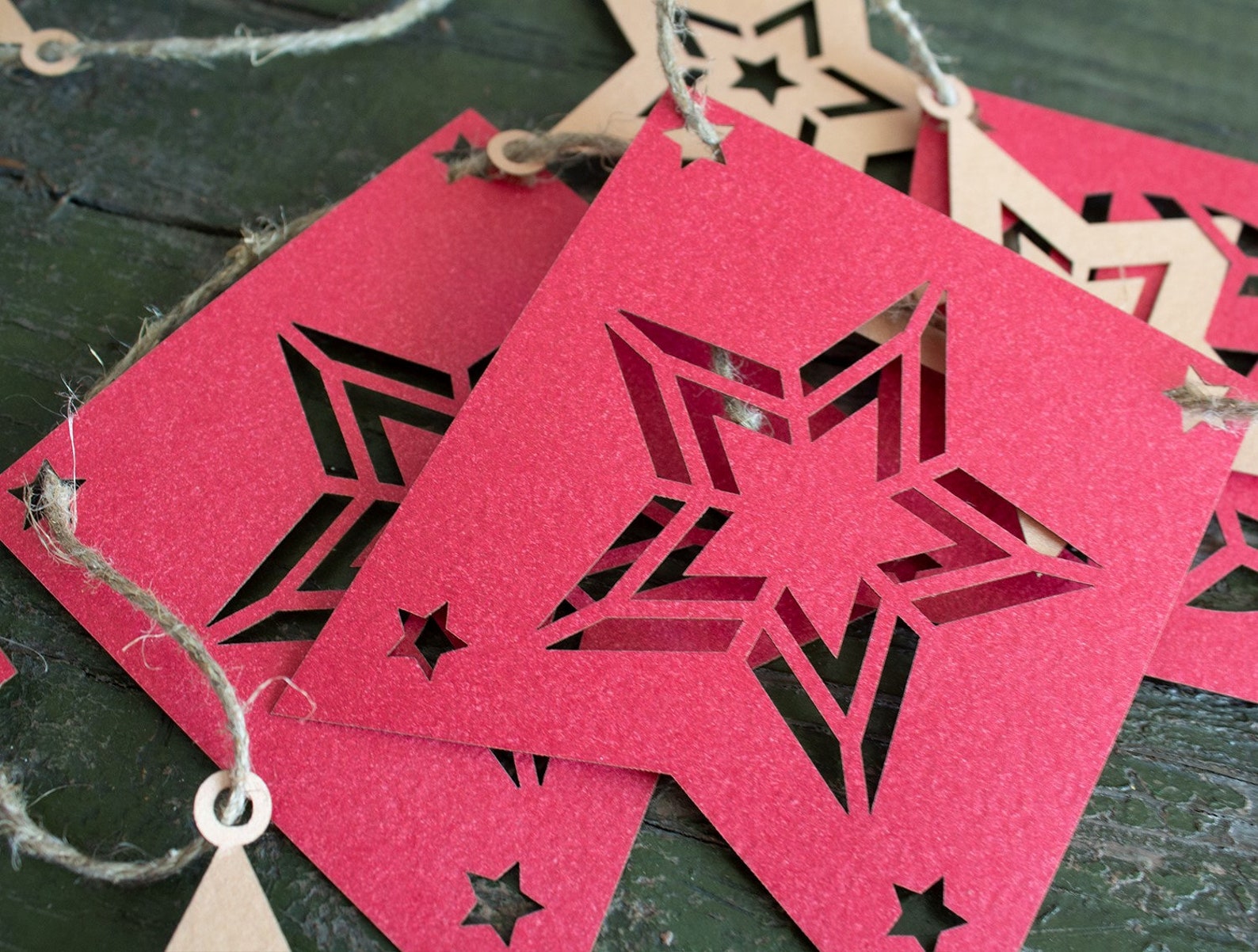 Bunting Banner Flags Stars Template Banner Christmas Decor - Etsy