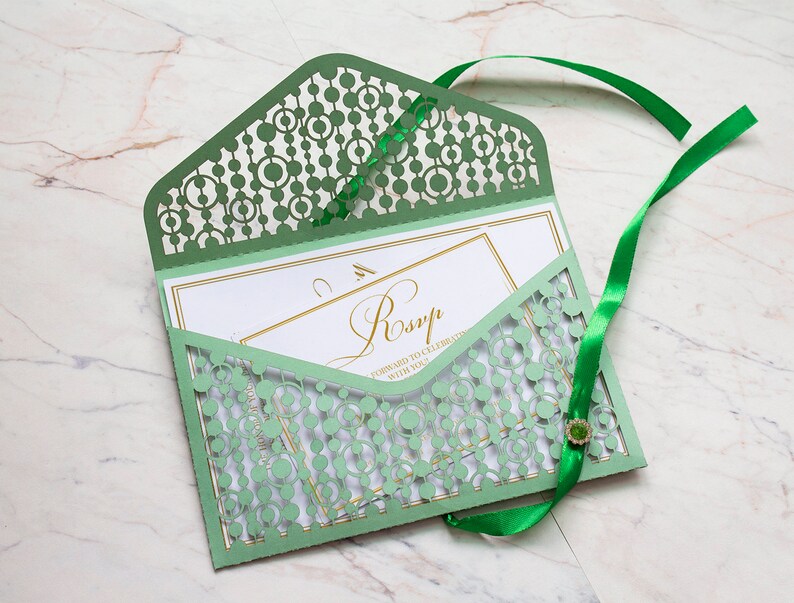 Wedding Invite Envelope Template SVG Beads Pattern 5x7 Pocket - Etsy