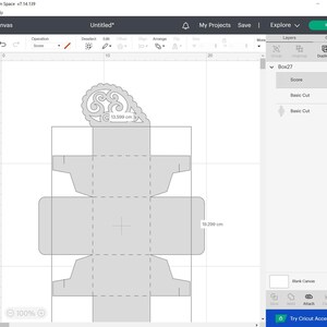 Gift Box Svg Candy Gift Box Template Heart Favor Box - Etsy