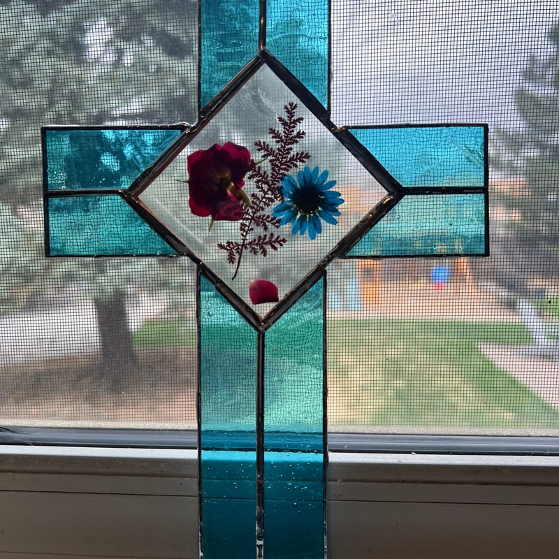 Stained Glass Window Cross - Etsy