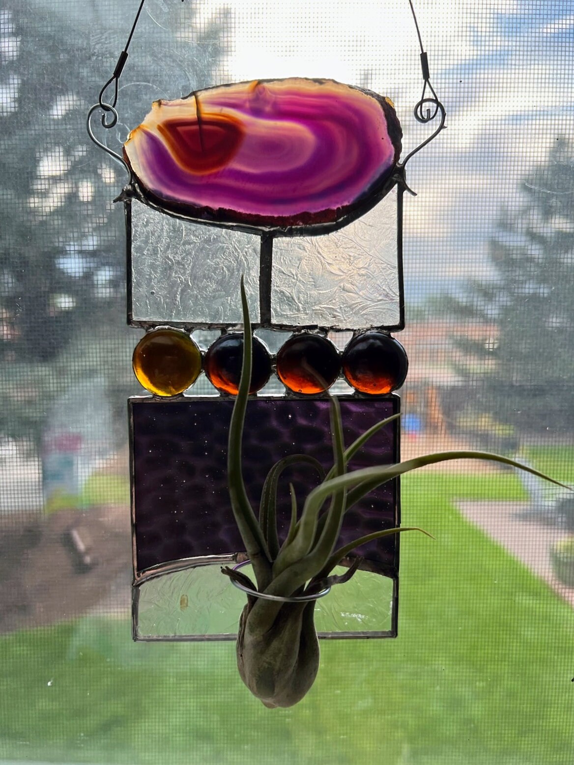 Air Plant Agate Suncatcher - Etsy