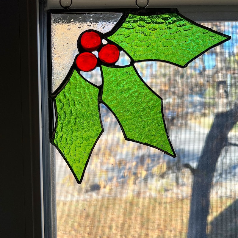 Stained Glass Holly - Etsy