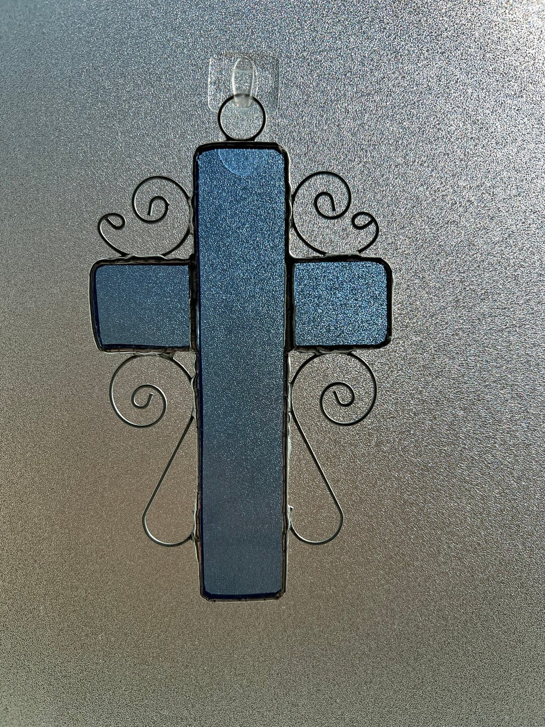 Stained Glass Cross With Wire - Etsy