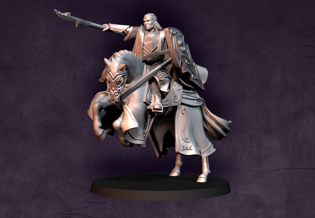 Bloody Elf King Mounted Davale Games Fantasy - Etsy