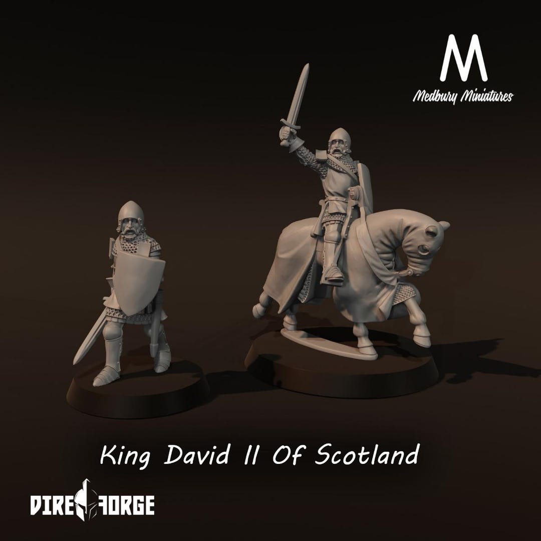 King David II of Scotland 100 Years War Medbury Historical - Etsy