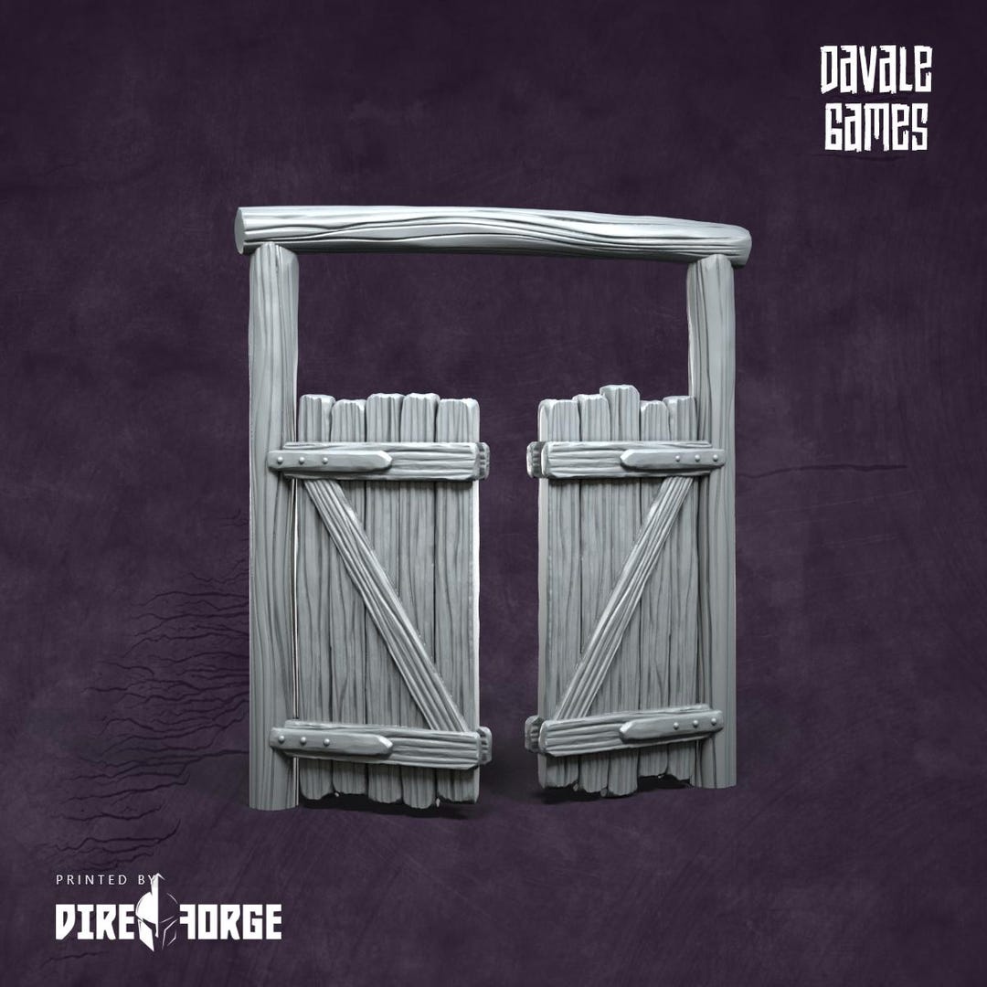 Fence Wooden Entrance | Davale Games | Scenery | Mythology at Wars - Etsy