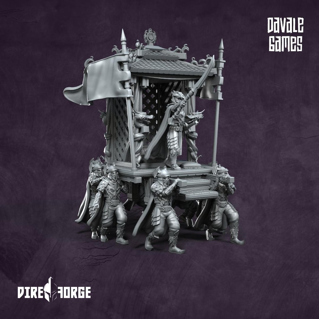 Emperor With Halberd and Sheathed Sword Palanquin | Dragon Army ...