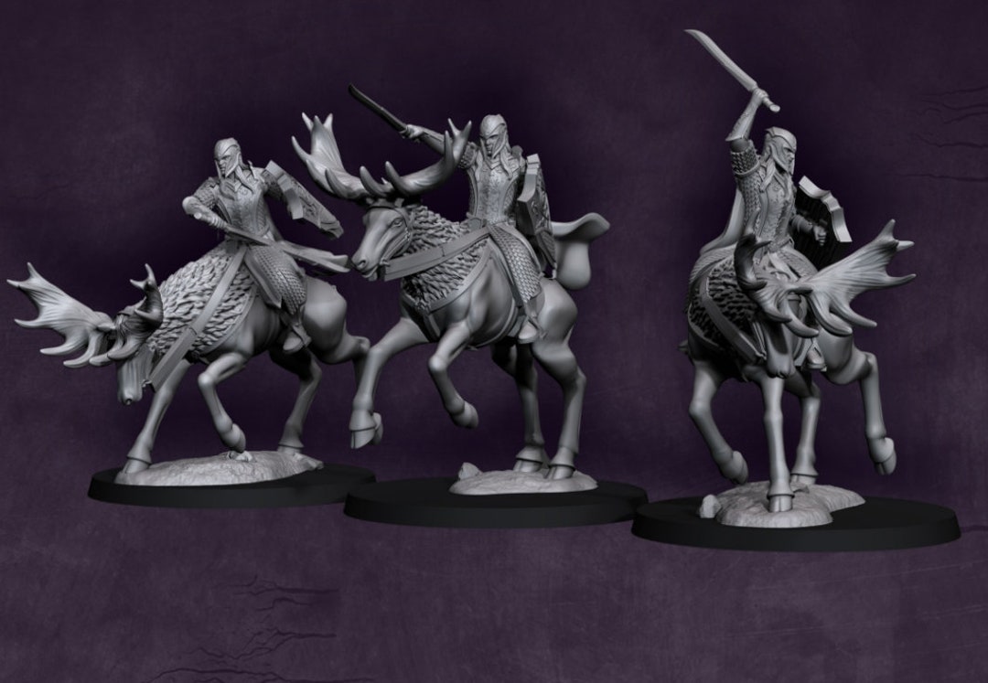 Armoured Wood Elf on Elk - Mounted | Wood Elves | Davale Games ...