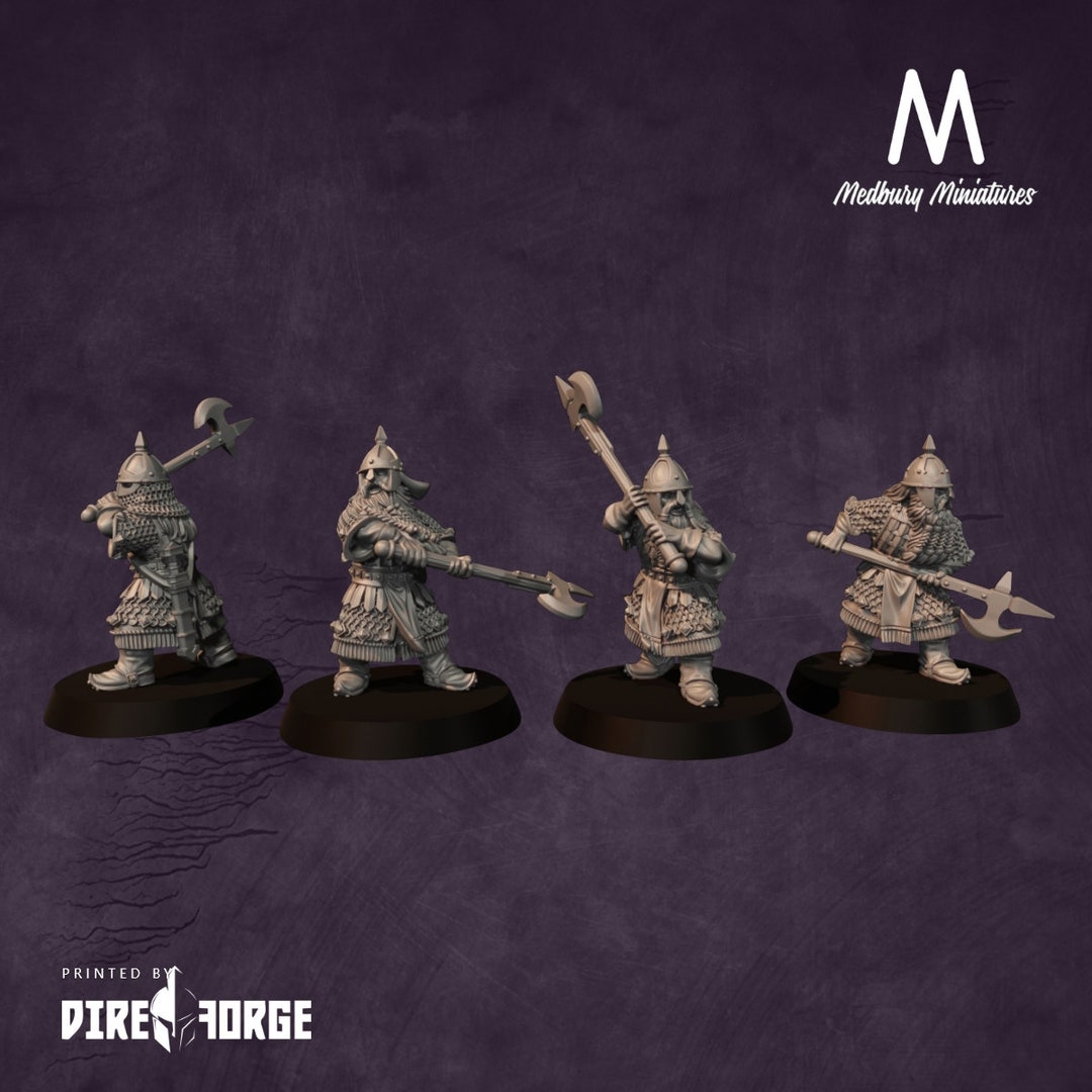 Dwarf Warriors With Axes-polearms-mattocks | Dwarves of the Saphire ...
