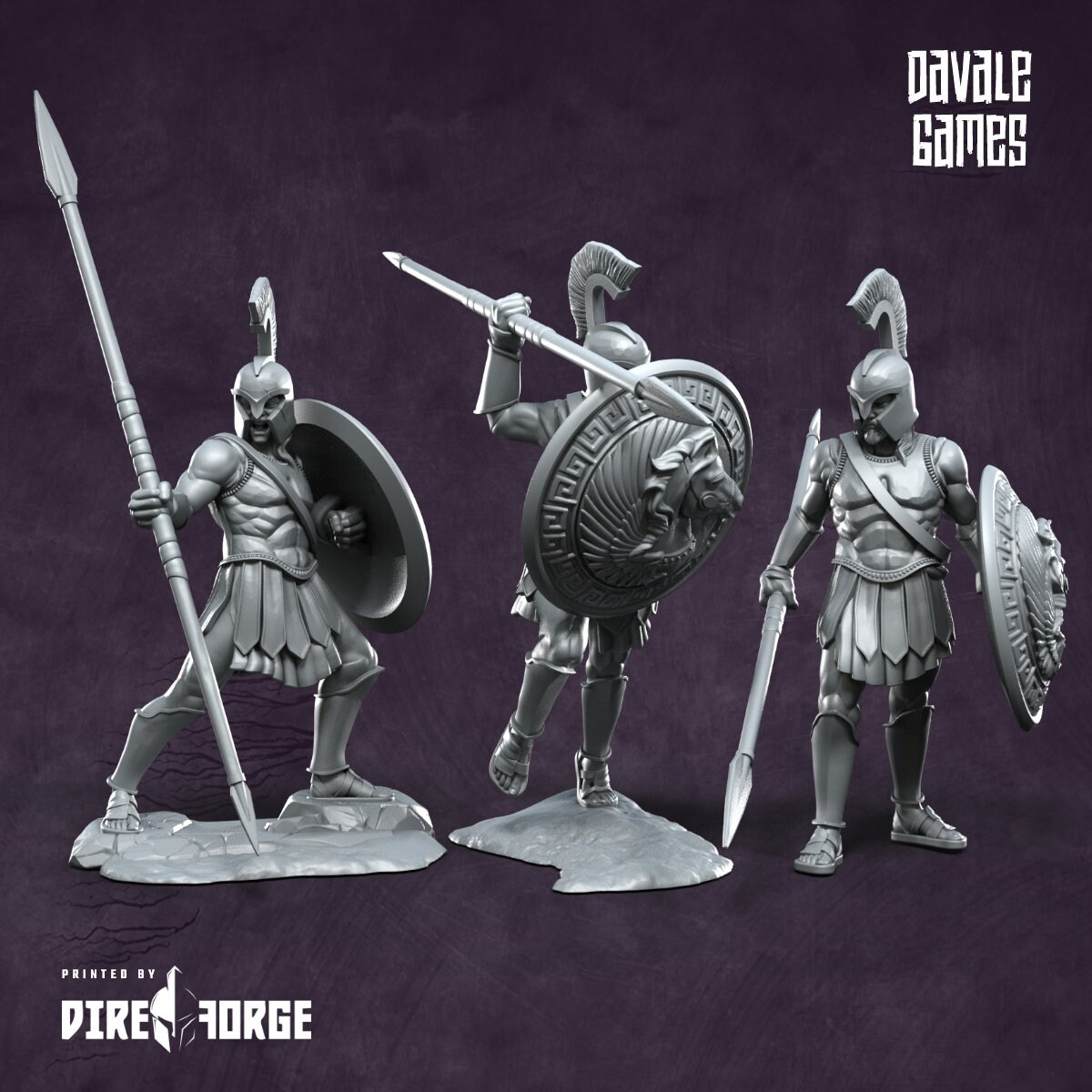 Hoplitas on Foot With Spear and Shield | Mythology at Wars | Davale ...