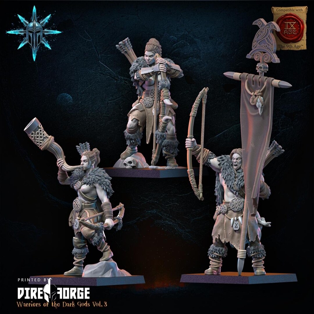 Barbarian Regiment With Bows | Fantasy Battle | Lost Kingdom Miniatures ...