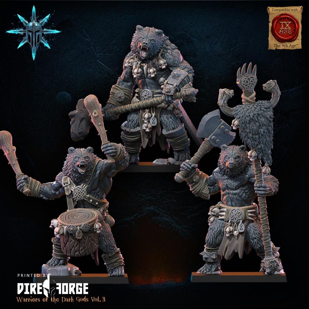 Werebears Unit CG Fantasy Battle Lost Kingdom Miniatures Fantasy - Etsy