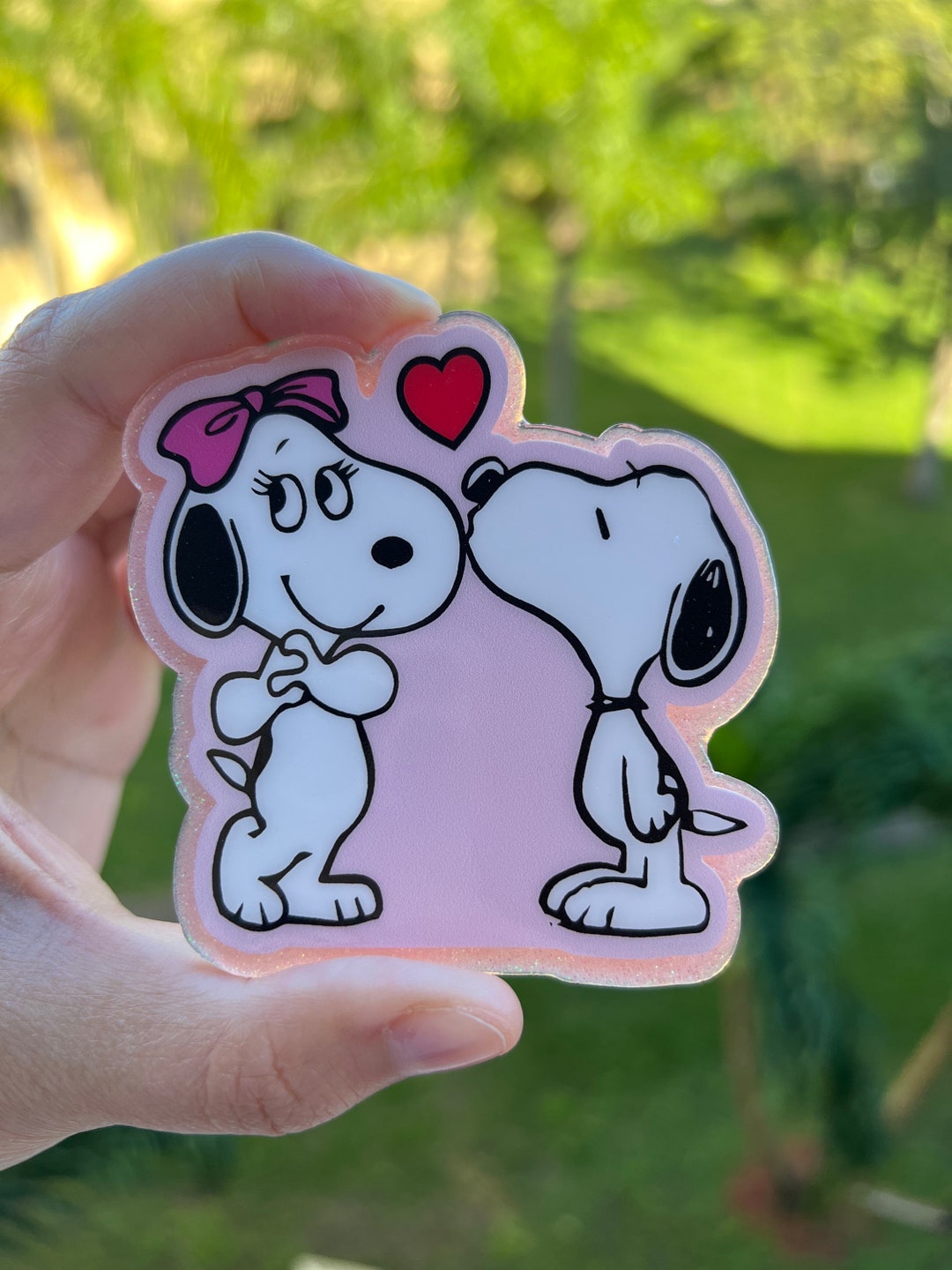 3 Inch Snoopy and Girlfriend Inspired Interchangeable Badge - Etsy