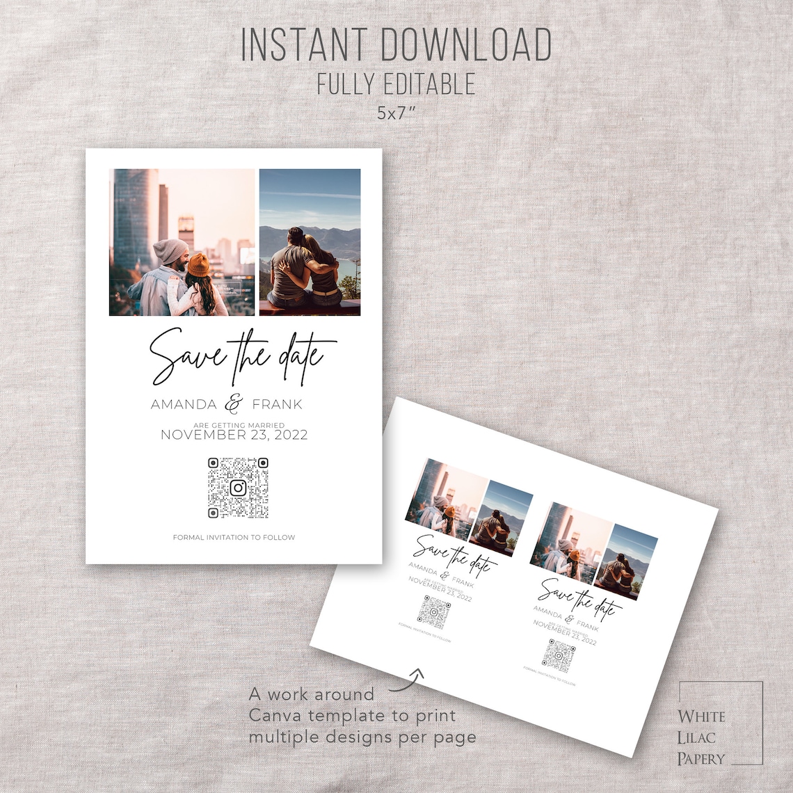 Save the Date QR Code Minimal Save the Date Qr Code QR Save - Etsy Canada