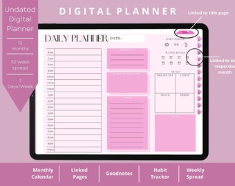 2023-2024 Digital Planner for Goodnotes, Ipad, Notability dated and ...