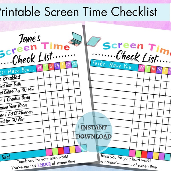 Summer Kids Checklist - Etsy