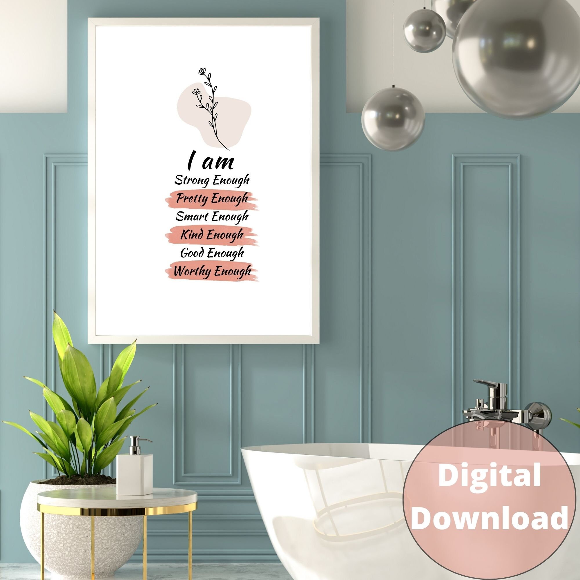 A Positive Affirmation Wall Art Botanical Print a Gift for - Etsy