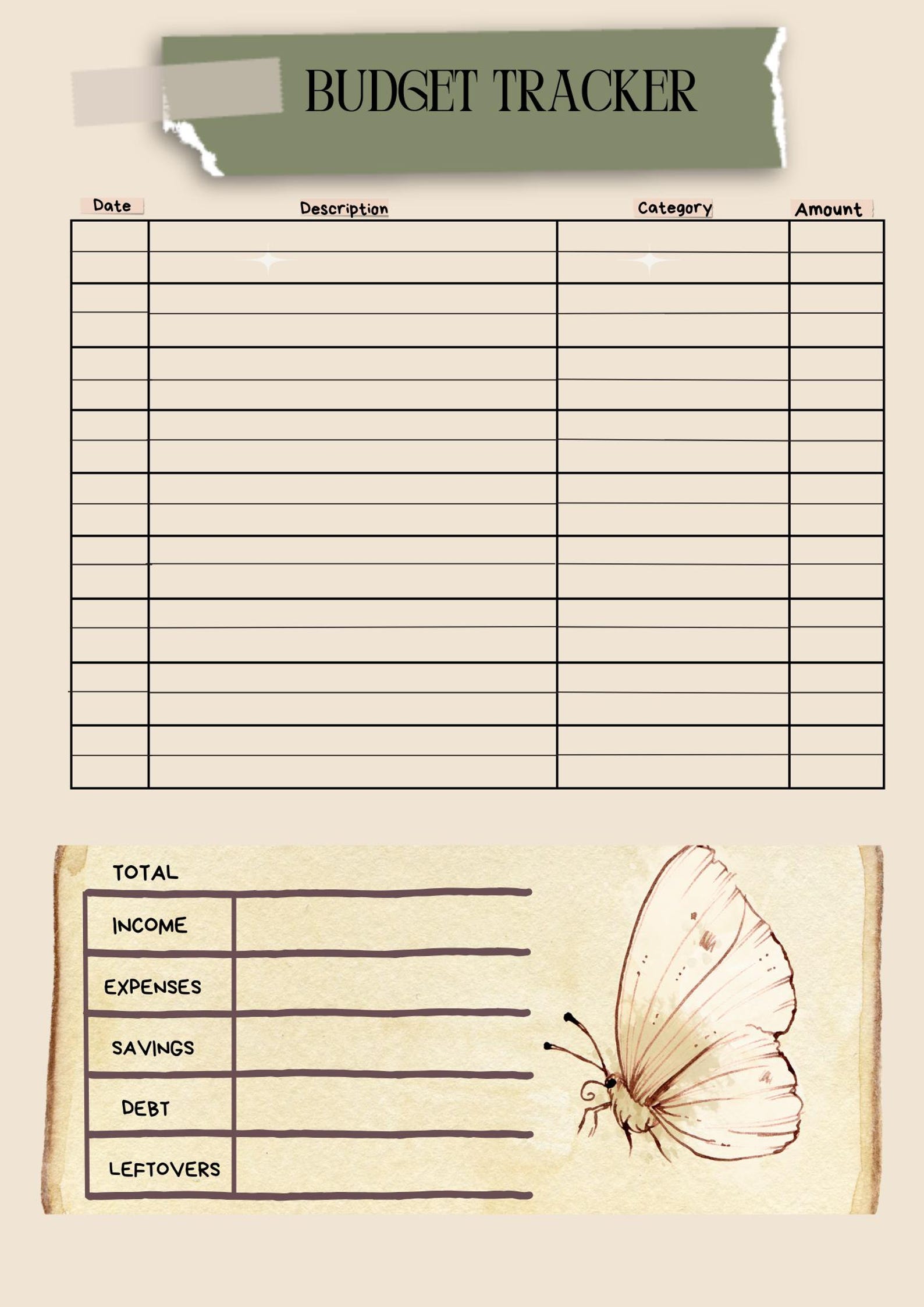 Budget Planner Printable Monthly Expense Tracker Personal Finance ...