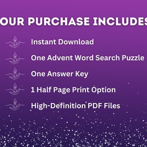 Advent Word Search Printable Puzzle - Etsy