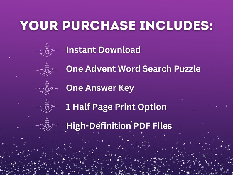 Advent Word Search Printable Puzzle - Etsy