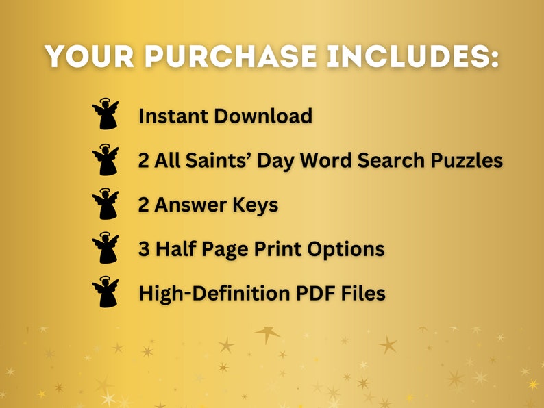 All Saints' Day Word Search Printable Puzzle - Etsy