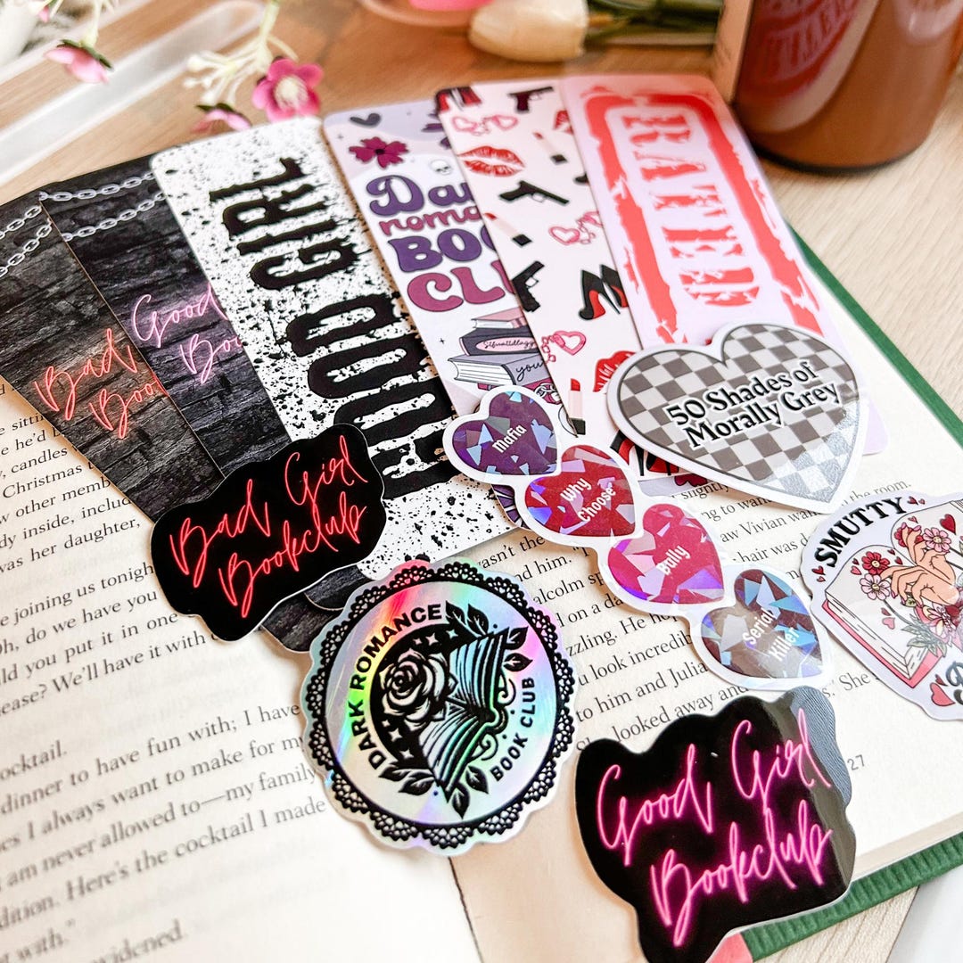 Dark Romance Giftset | Spicy Bookmarks | Kindle Stickers | Bookish ...