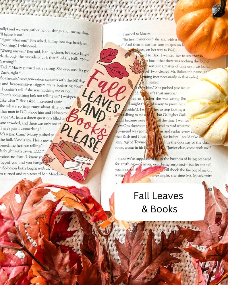 Fall Book Quotes Bookmark Set or Individual | Book Quote Bookmark ...