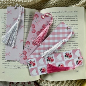 Coquette Bookmark Set or Individual | Pink Bookmarks | Gifts for Book ...