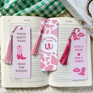 Cowboy Romance Bookmark Set or Individual Romance Bookmarks Laminated ...