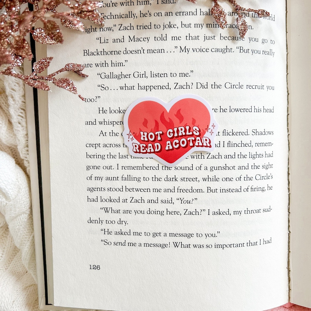 Hot Girls Read ACOTAR Sticker | Bookish Stickers | Kindle Stickers ...