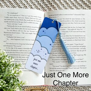 Cloud-themed Bookmarks Set or Individual | Just One More Chapter Bookmark | Cute Bookmarks ...