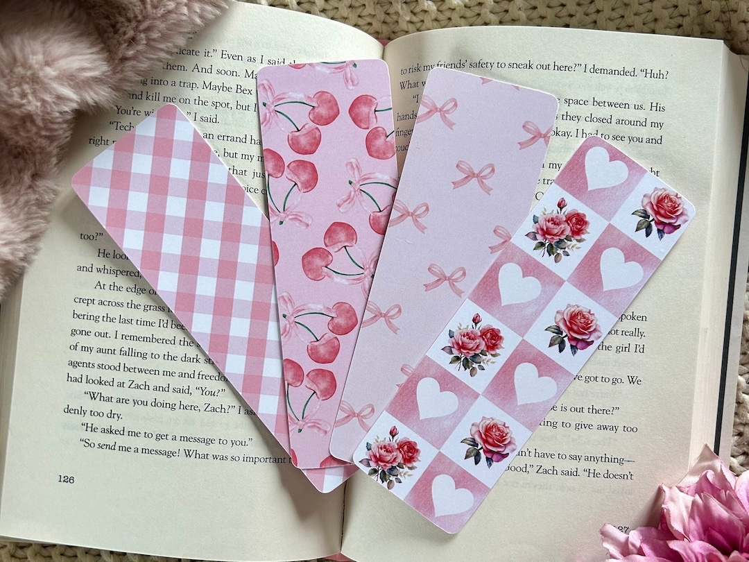 Coquette Bookmark Set or Individual | Pink Bookmarks | Gifts for Book ...