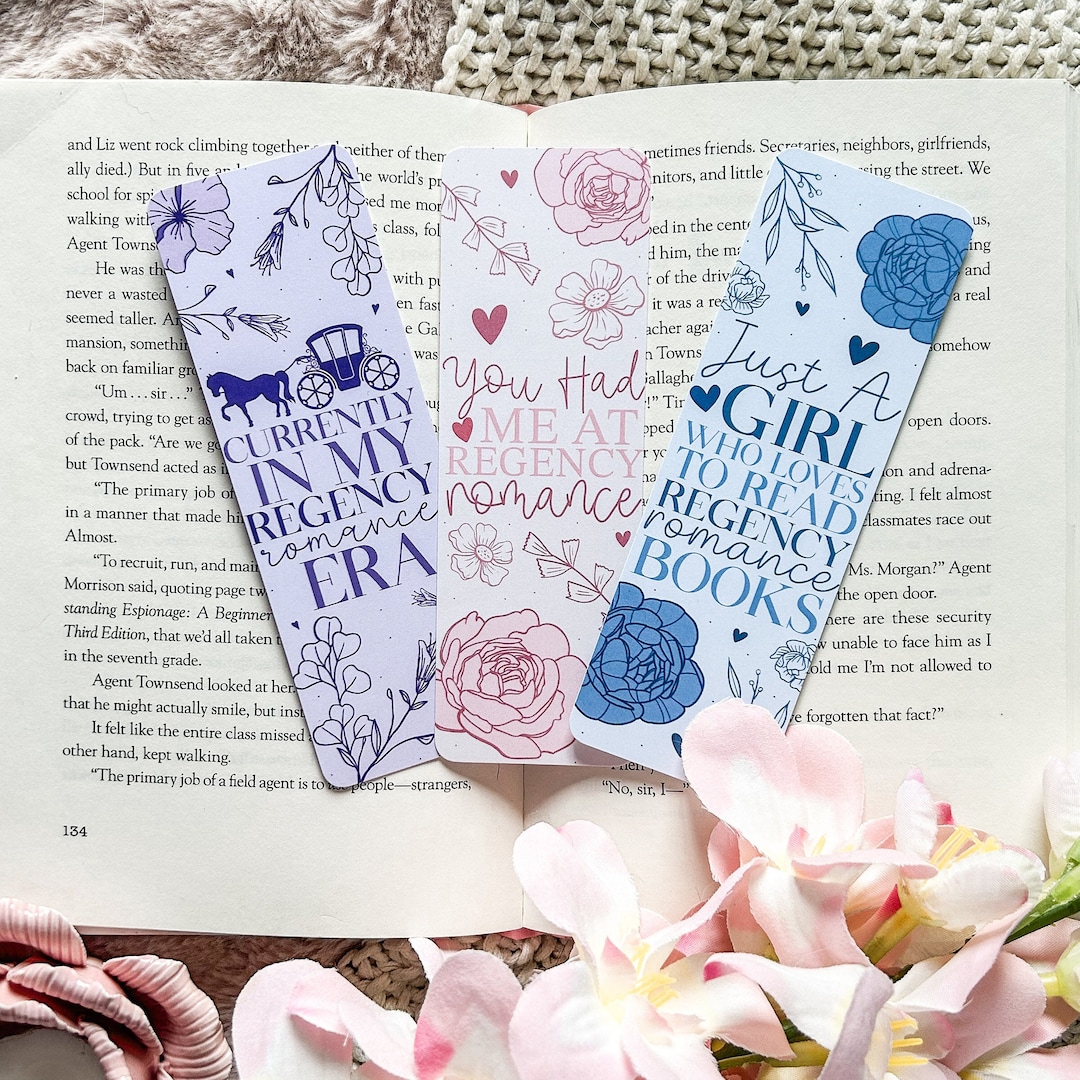 Regency Romance Bookmark Set or Individual | Bridgerton Inspired ...