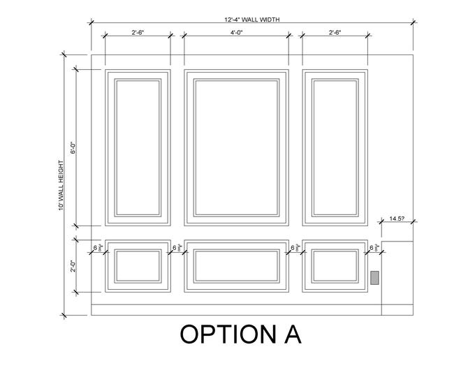 Self-adhering Wall Paneling Wainscot Kit - Pre-cut Wall Molding Kit ...