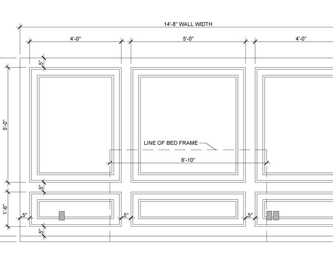 Self-adhering Wall Paneling Wainscot Kit - Pre-cut Wall Molding Kit ...