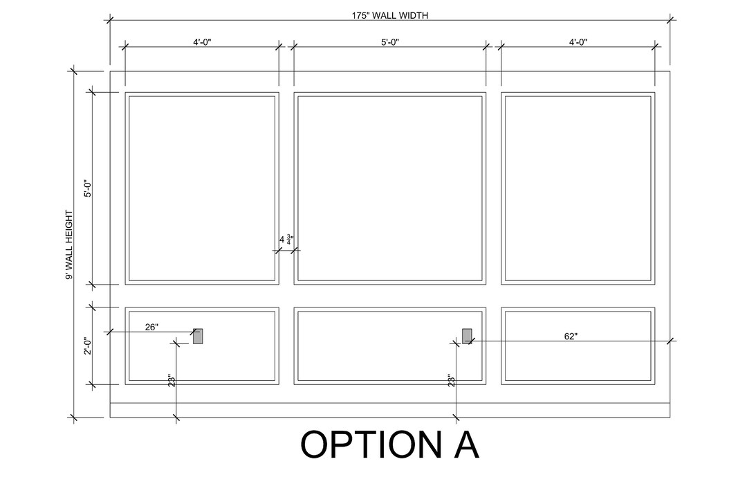 Self-adhering Wall Molding Kit Custom for Amanda M Accent Wall Trim ...