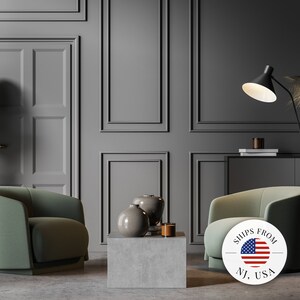 Self-adhering Wall Paneling Kit - Pre-cut Wall Molding Kit - Accent ...