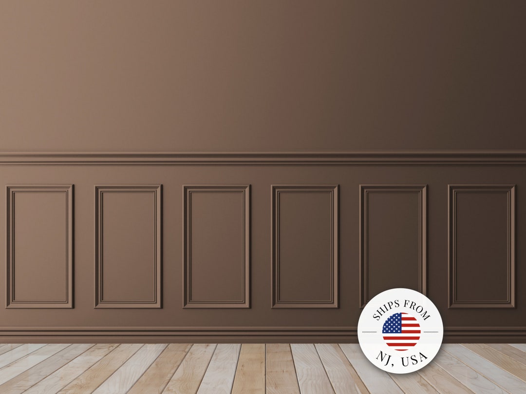 Self-adhering Wainscot Panel Kit Pre-cut Wall Molding Kit Accent Wall ...