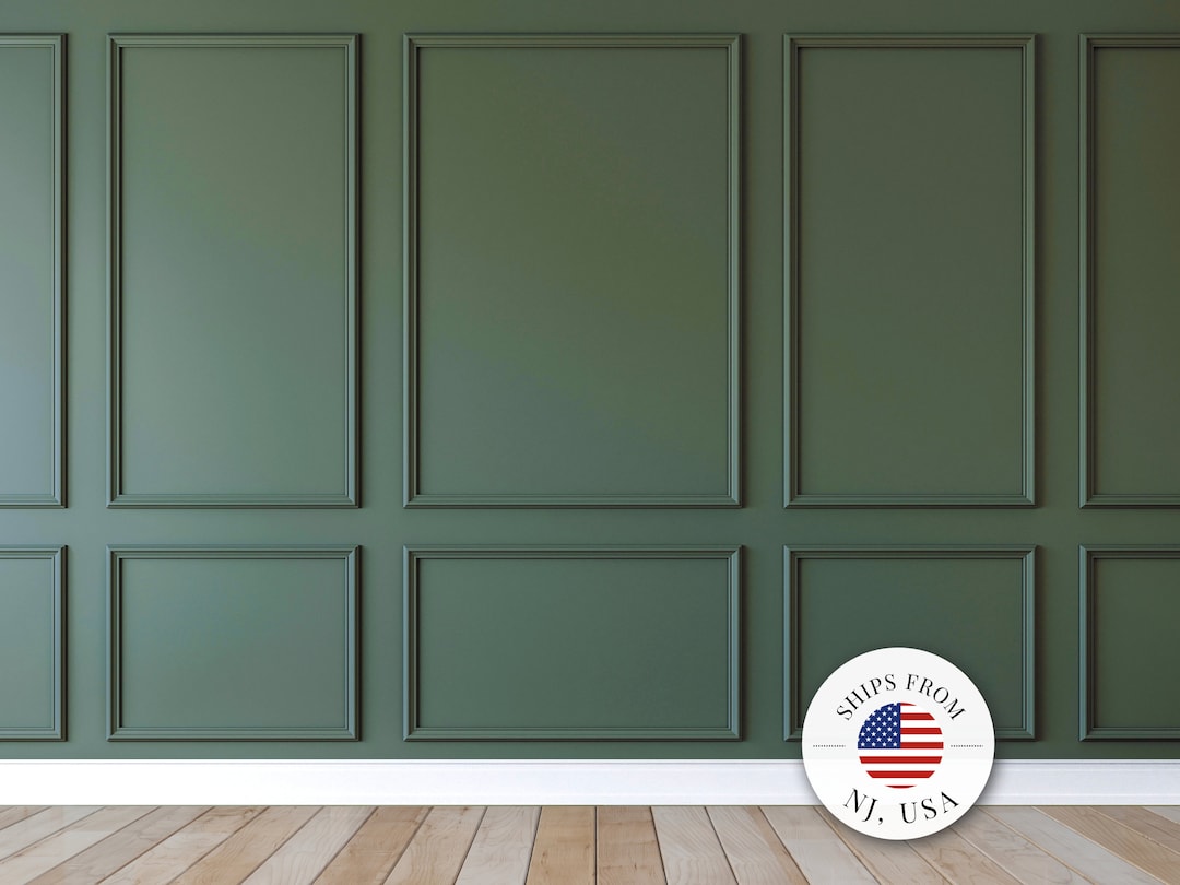 Self-adhering Wall Molding Kit - Pre-cut Wall Paneling Kit - Accent ...