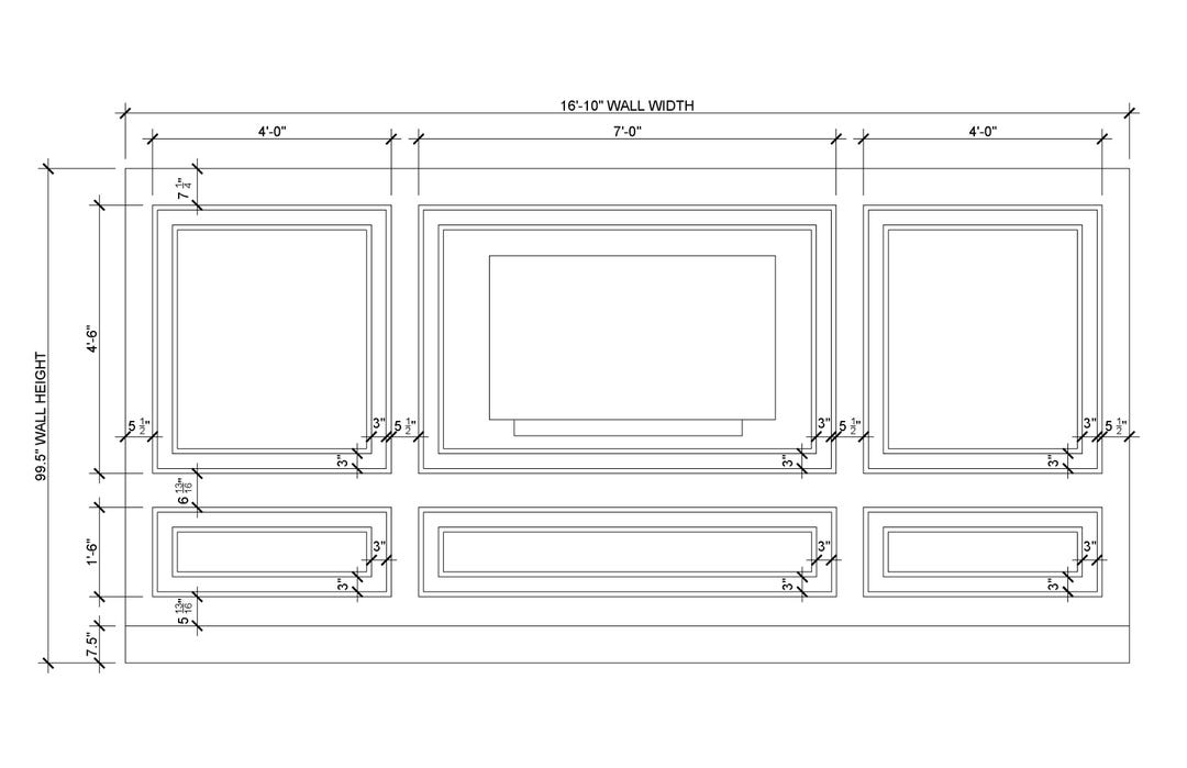 Self-adhering Wall Paneling Wainscot Kit Pre-cut Wall Molding Kit ...