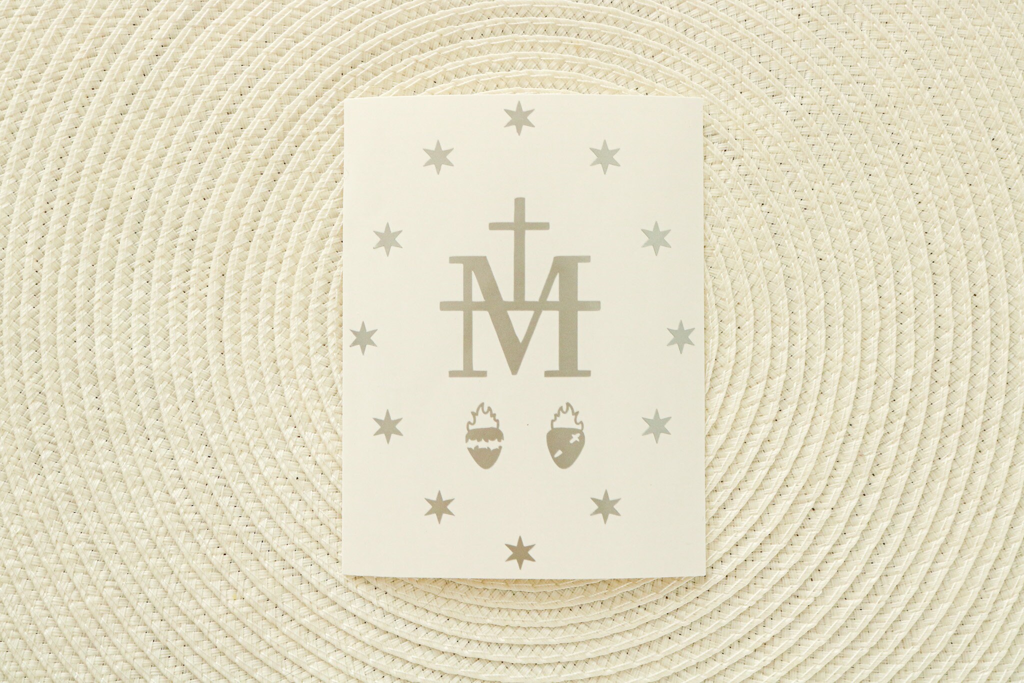 Silver Miraculous Medal Decal Blessed Virgin Mary Car Decal Catholic ...